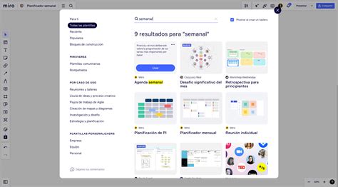 Planificador semanal Cómo hacerlo y ejemplos Miro