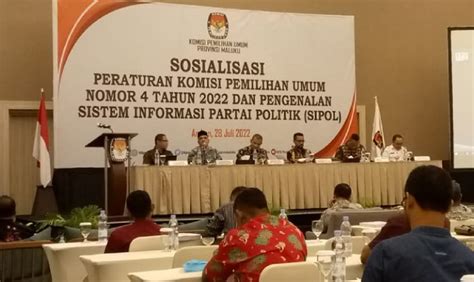 KPU Maluku Gelar Sosialisasi Peraturan Pendaftaran Dan Verifikasi
