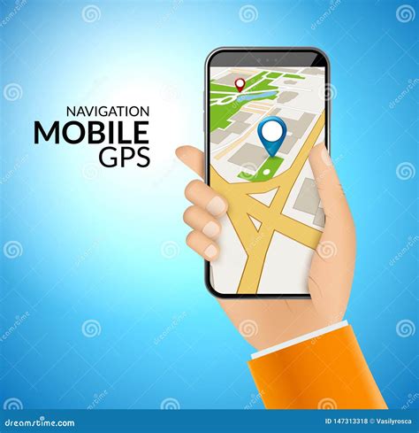 Uso M Vil De La Navegaci N GPS El Uso Del Vector Del Mapa 3d Para Los