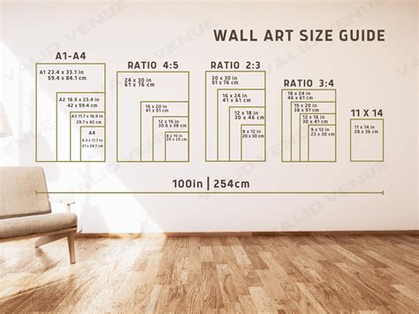 Wall Art Size Guide Frame Size Guide Print Size Guide Wall Display