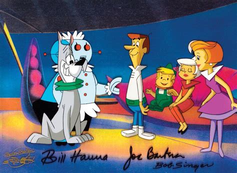 Production Cels Featuring The Jetsons Signed By Hanna Barbera And Bob