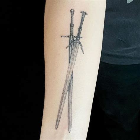 Witcher Swords Tattoo Printable Calendars At A Glance