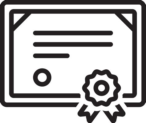 Line Icon For Certificate Vector Art At Vecteezy