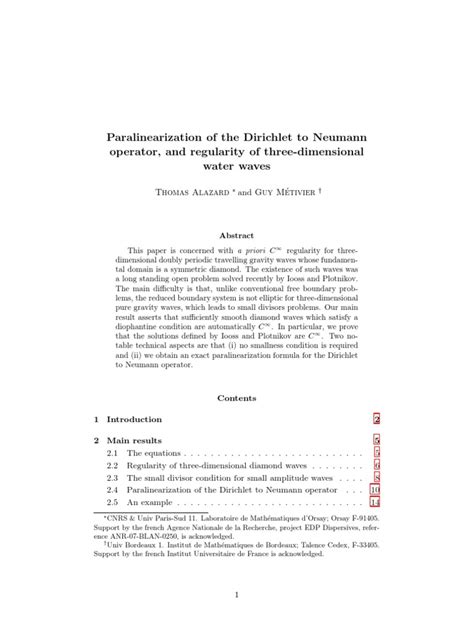 paralinearization of the dirichlet to neumann operator and regularity of three dimensional