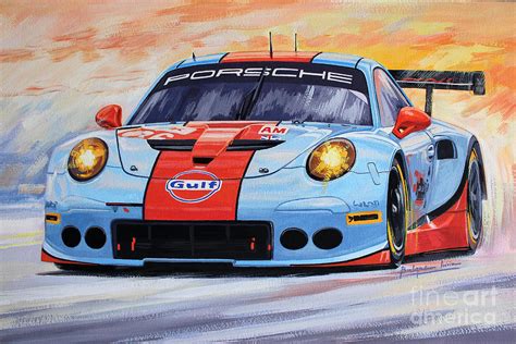 Porsche 911 Rsr Le Mans Painting By Iurie Bulgac
