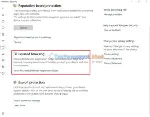 Install Microsoft Defender Application Guard For Microsoft Edge