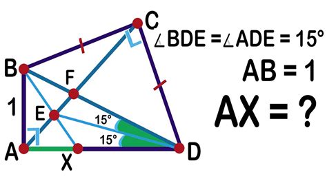finding the length of a line segment ax of a right triangle abd geometry challenge math