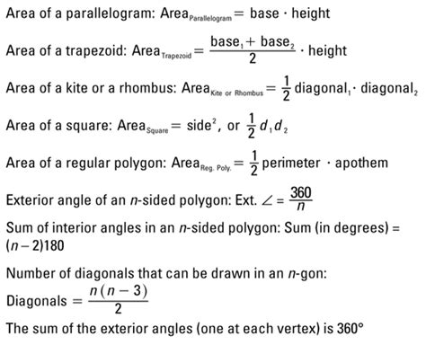 geometry formulas for polygons dummies
