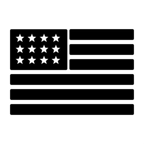 USA Flag Icon Black Eps 4302756 Vector Art At Vecteezy