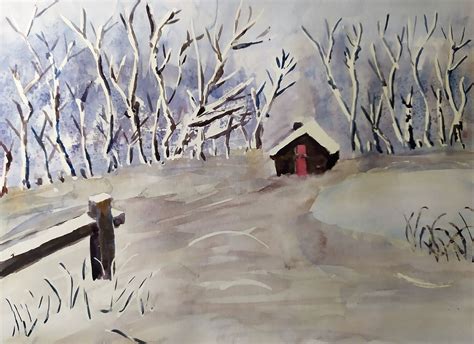 Poésie Nuit de neige de Guy de Maupassant en peinture Domi Dessins