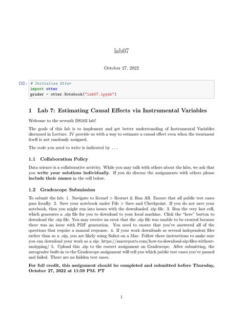 Lab07 Lab 7 For Course Lab October 27 2022 3 Initialize Otter