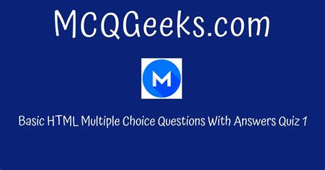 practice basic html multiple choice questions with answers quiz 1