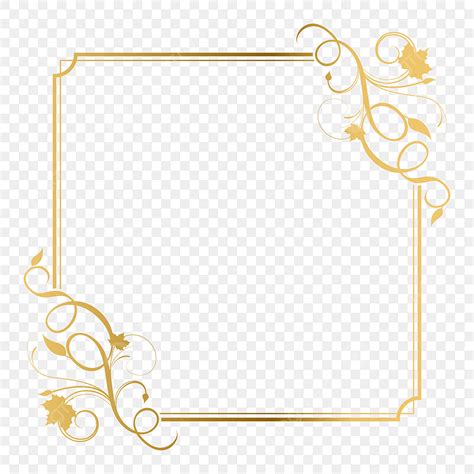 Elegante Marco Dorado Ornamento Ilustraci N Vectorial Png Dibujos