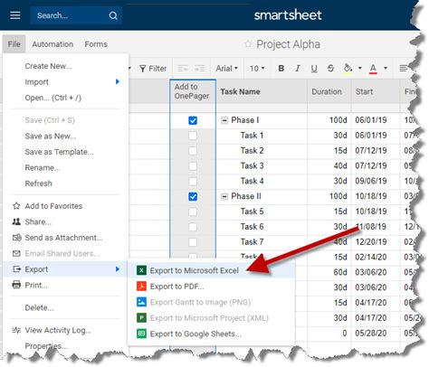Smartsheet Timeline