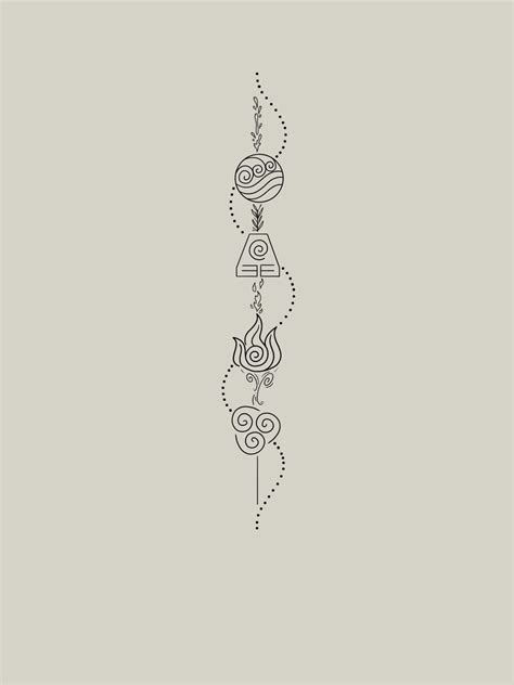 Avatar The Last Airbender Tattoo Ideas Minimal Atla Tattoos Dainty