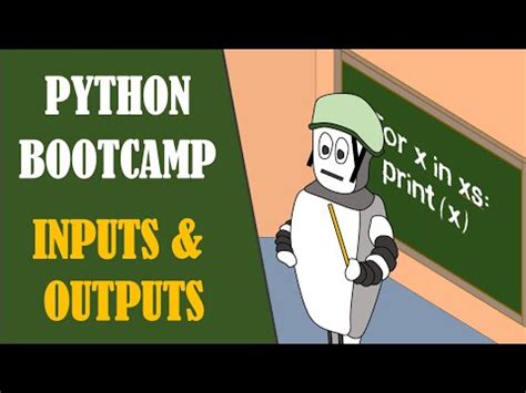 Python Bootcamp Inputs Outputs YouTube
