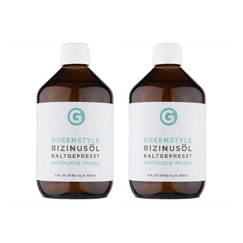 Rizinusöl kaltgepresst 2 x 500ml 100 reines Öl zur Pflege von Haut