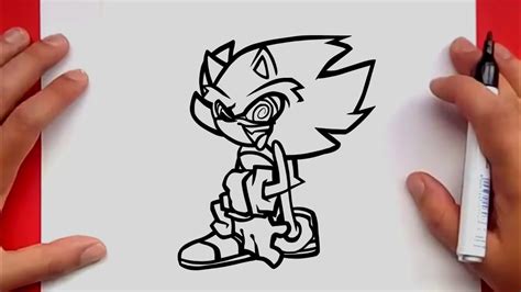 How To Draw Fleetway Super Sonic Fnf Drawing In The Friday Night