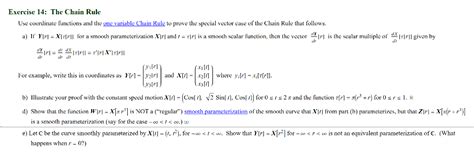 exercise 14 the chain rule use coordinate functions