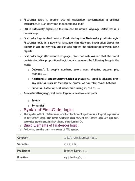 first order logic pdf first order logic logic