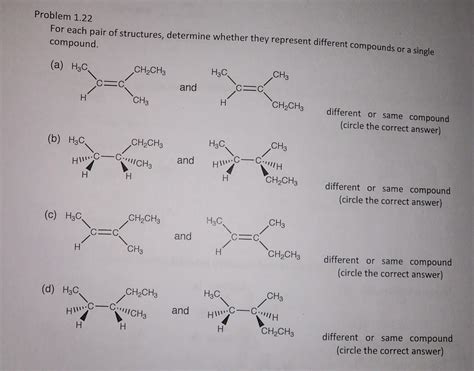 solved problem 1 22 for each pair of structures determine