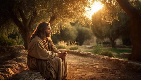 Photograph Of Jesus Praying In The Garden Of Gethsemane 22606914 Stock