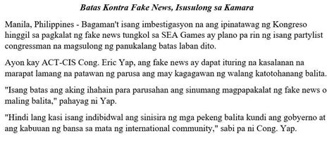 A Sumulat Ng Maikling Talata Na Nagpapahayag Ng Katotohanan Ukol Sa