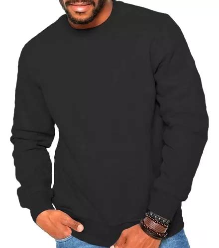 Moletom Unissex Blusa Frio Gola Redonda Careca Liso Promoção