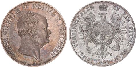 Brandenburg Preußen Doppeltaler 1859 Berlin Friedrich Wilhelm IV 1840