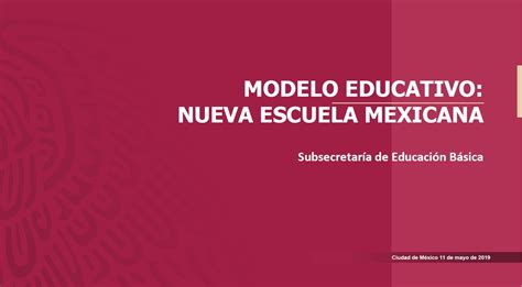 Modelo Educativo Nueva Escuela Mexicana Material Educativo