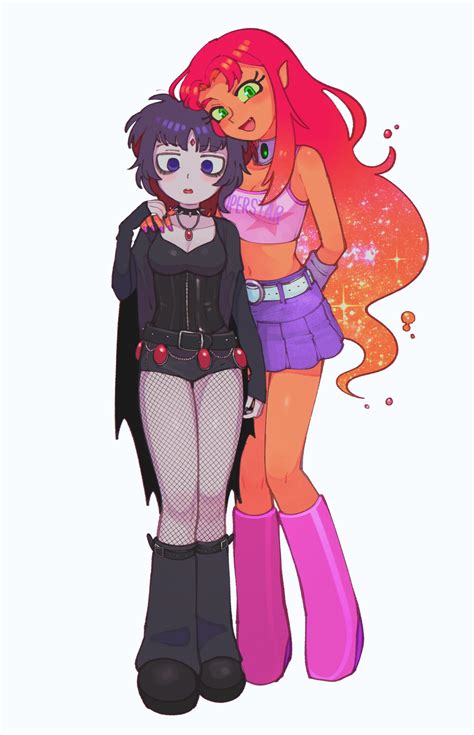 Fan Art Starfire And Raven By Cokesoldout Rdccomics