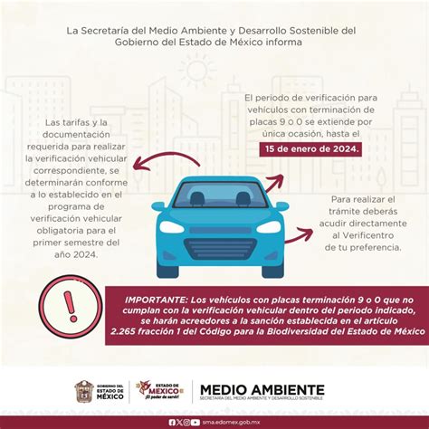 Verificación 2023 Estado de México amplían plazo hasta el 15 de enero