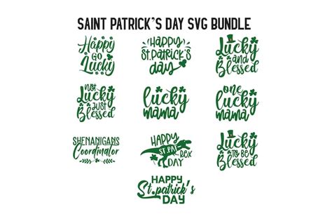 Paquete svg del día de san patricio Vector Premium