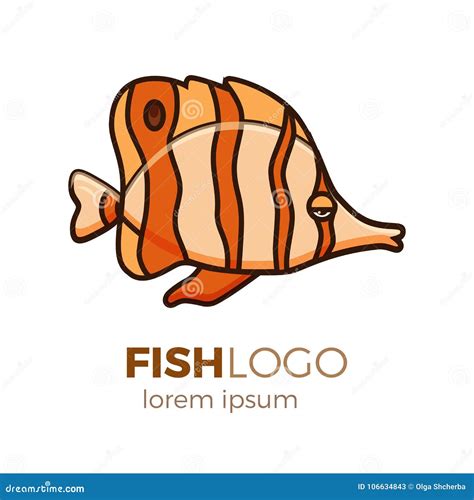 Iconos Lindos Del Ejemplo Del Vector De Los Pescados Fijados Pescados