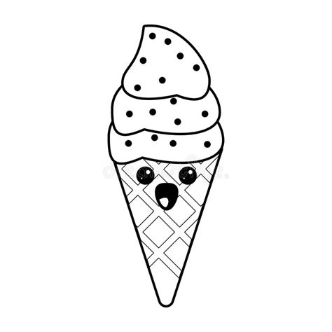 Helados Kawaii Para Colorear Dibujos De Colorear