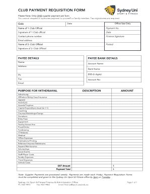 Payment Requisition Form Fill Online Printable Fillable Blank