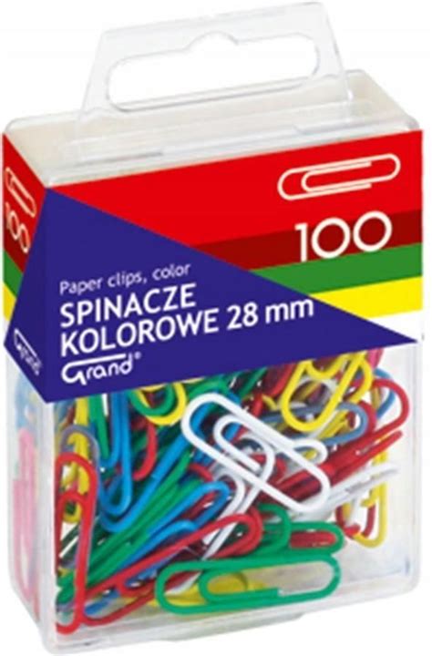 Grand Spinacze Kolorowe 28 Mm 100 Szt Pudełko Plastikowe Ceny i