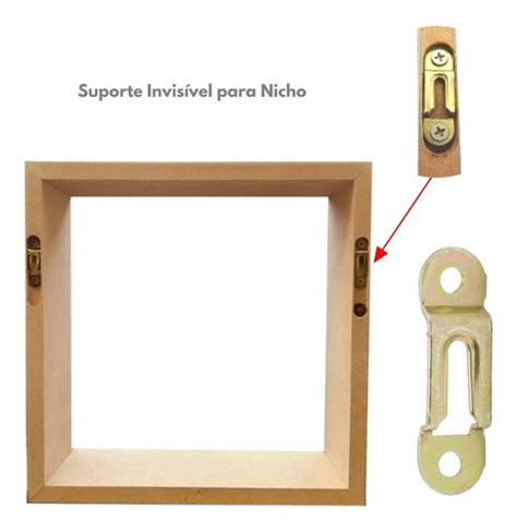 100unid Suporte Invisível Presilha Para Nichos E Prateleiras