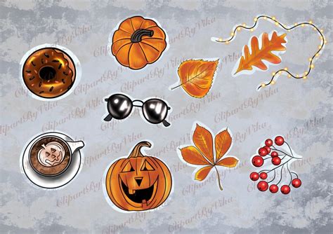 Autumn Clipart Autumn Png Files Hello Autumn Png Fall Etsy