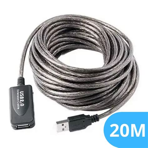 CABO EXTENSOR USB AMPLIFICADO 20 METROS MACHO FEMEA CB 128 TSA