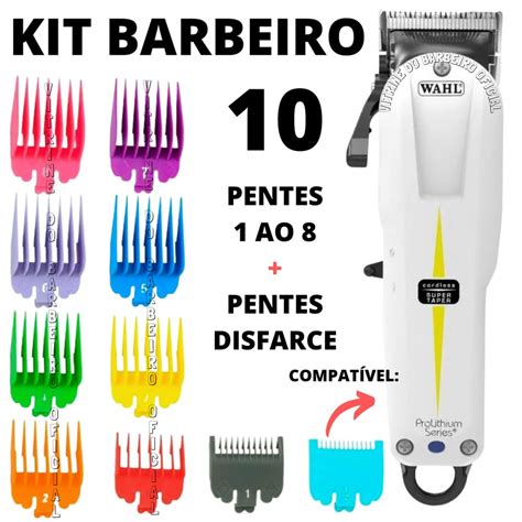 Kit 10 Pentes Para Máquinas Kemei De Corte Casas Bahia