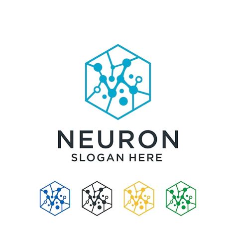 Imagen Vectorial Del Icono Del Logotipo De La Neurona Vector Premium