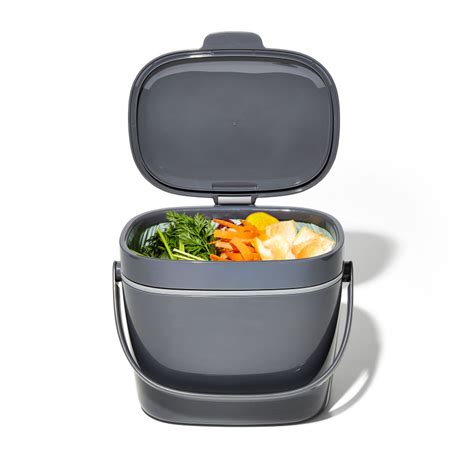 Bac à compost de cuisine gris 6 6 L Gris anthracite OXO
