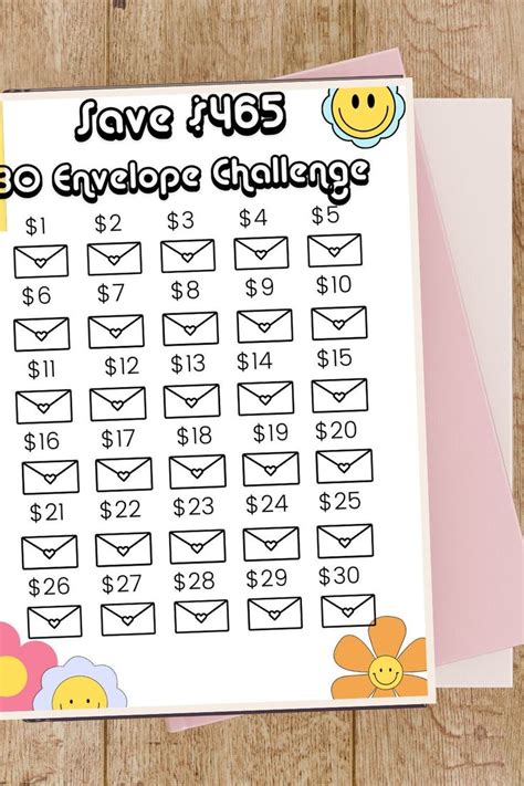 S Envelope Money Saving Challenge Printable Save Savings