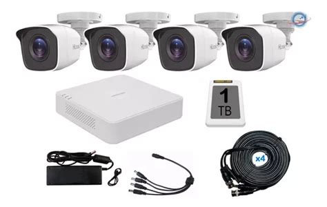 Kit Camaras Hikvision P Mpx Cctv Tb Dvr Canales
