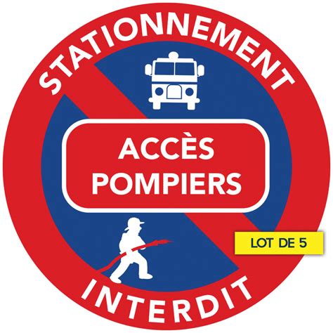 Acc S R Serv S Aux Pompiers Stickerstationnement Interdit