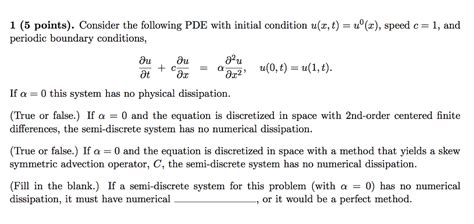 solved consider the following pde with initial condition