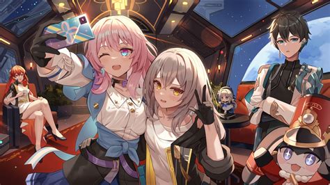 Mirufuaa Honkai Star Rail Herta Himeko March 7th Pom Pom Honkai Star Rail Stelle Chibi Heels