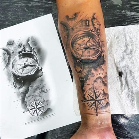 8 Tatuagem De BúSsola No BraçO Masculino Boas IdéIas