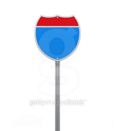 Blank Interstate Road Sign